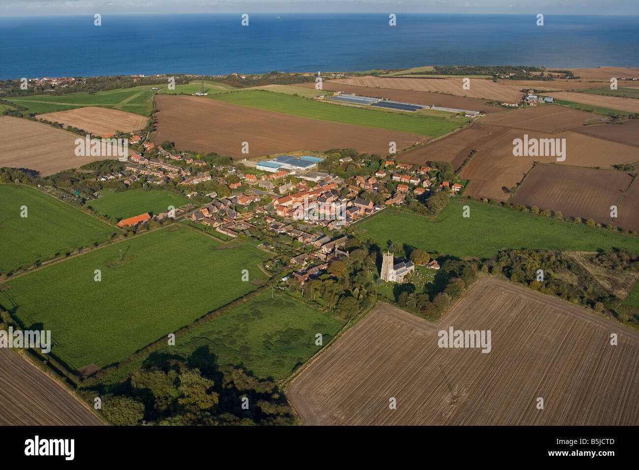 Northrepps Village from above Norfolk UK October Stock Photo - Alamy