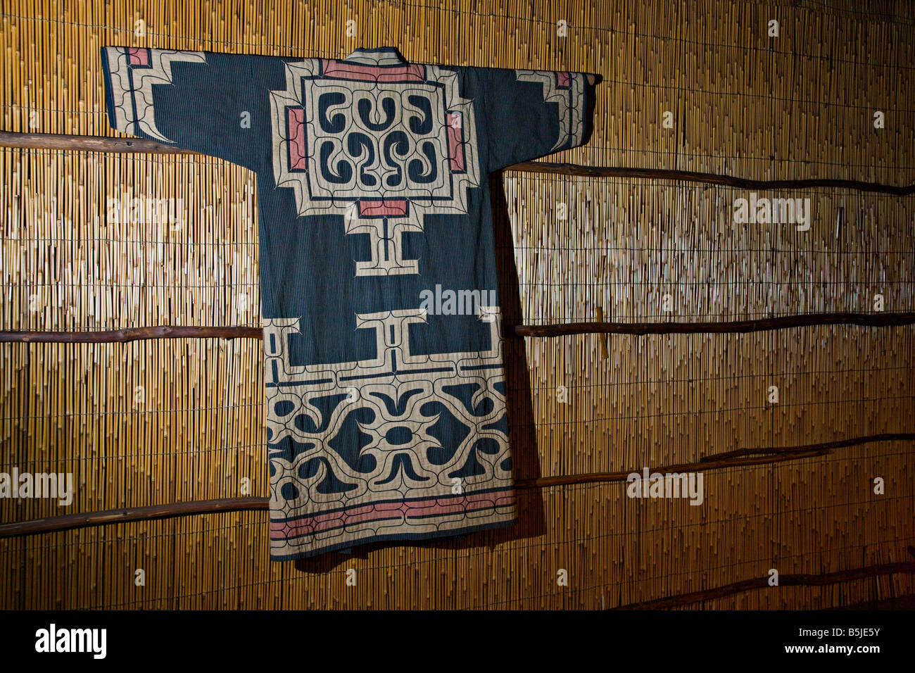 Ainu traditional dress, Village and Museum on Lake Poroto, Shiraoi ...