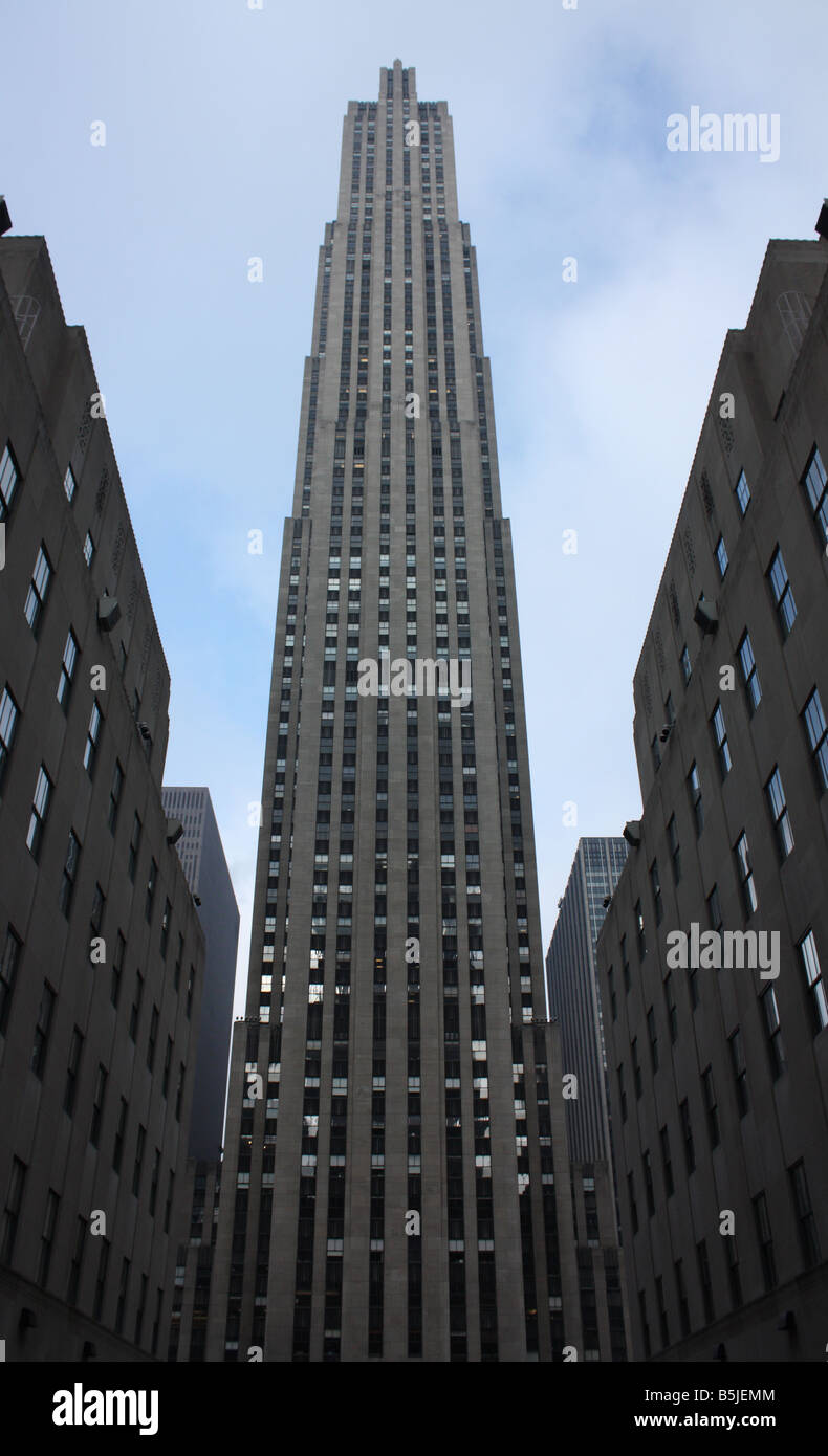 Upward shot of the Rockefeller Center in New York City, USA Stock Photo ...