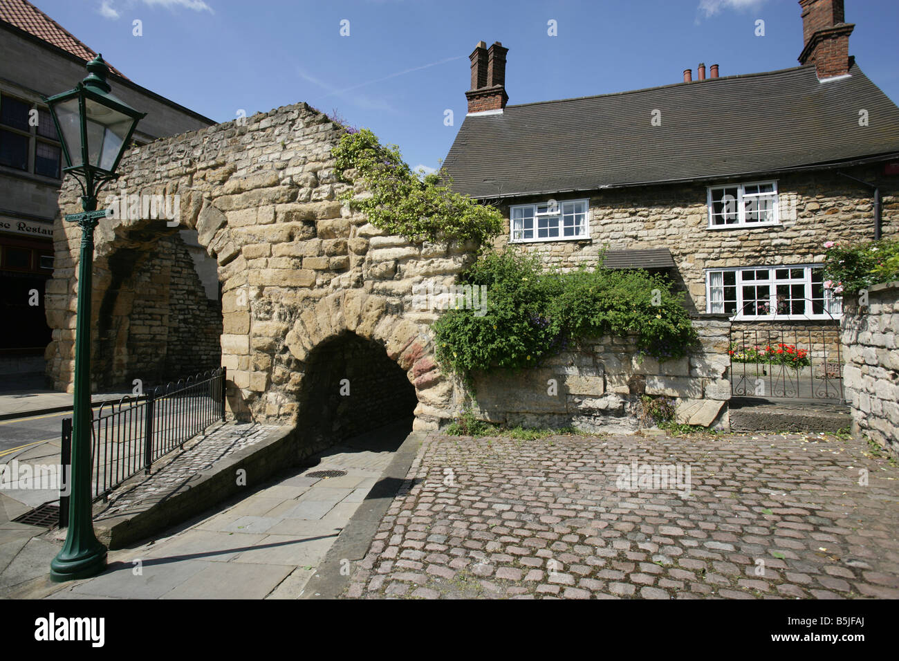 City of Lincoln, England. The 3rd century Newport Arch is the original ...