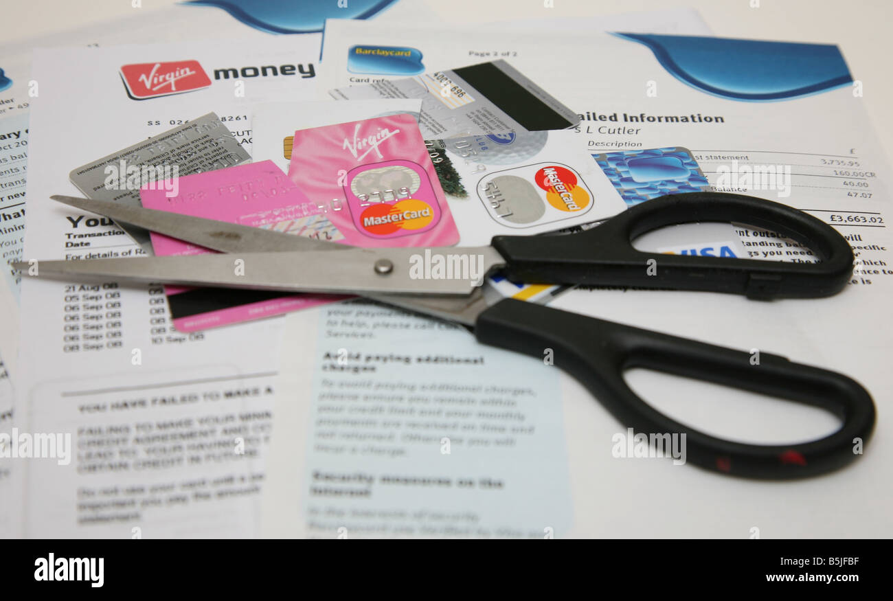 Credit card bills Stock Photo - Alamy