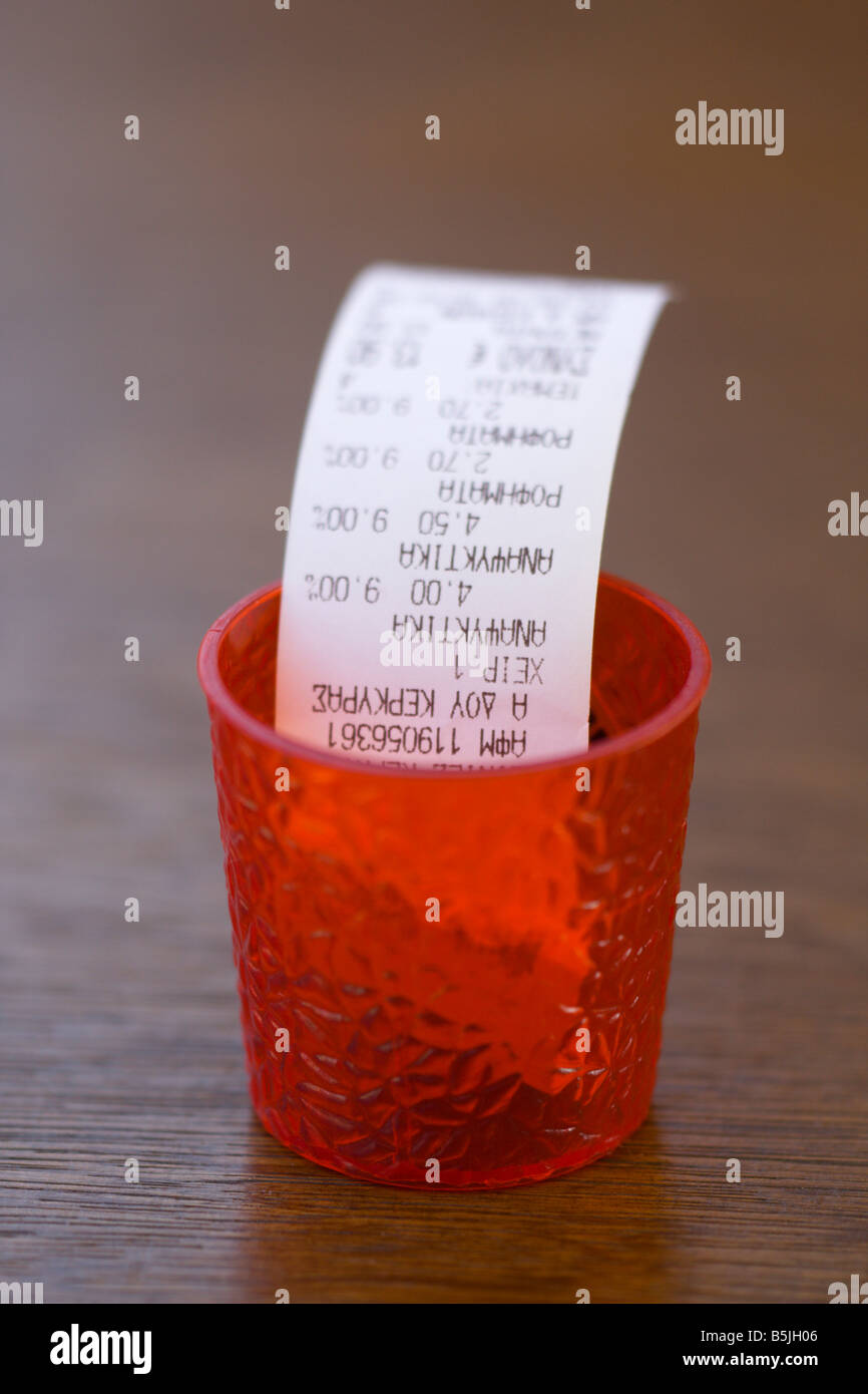 Bill receipt hi-res stock photography and images - Alamy