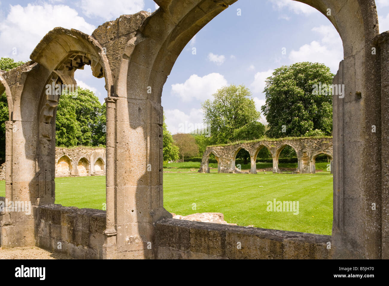 The ruins of Hailes Abbey on the Cotswolds near Winchcombe ...