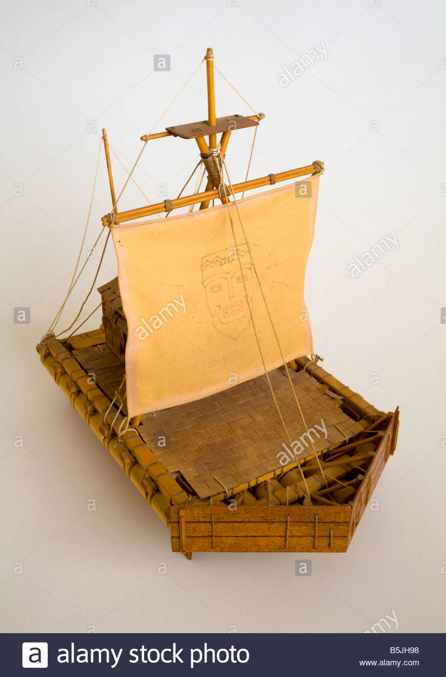 Balsa Wood Model Of Kon Tiki Raft High Resolution Stock Photography and ...