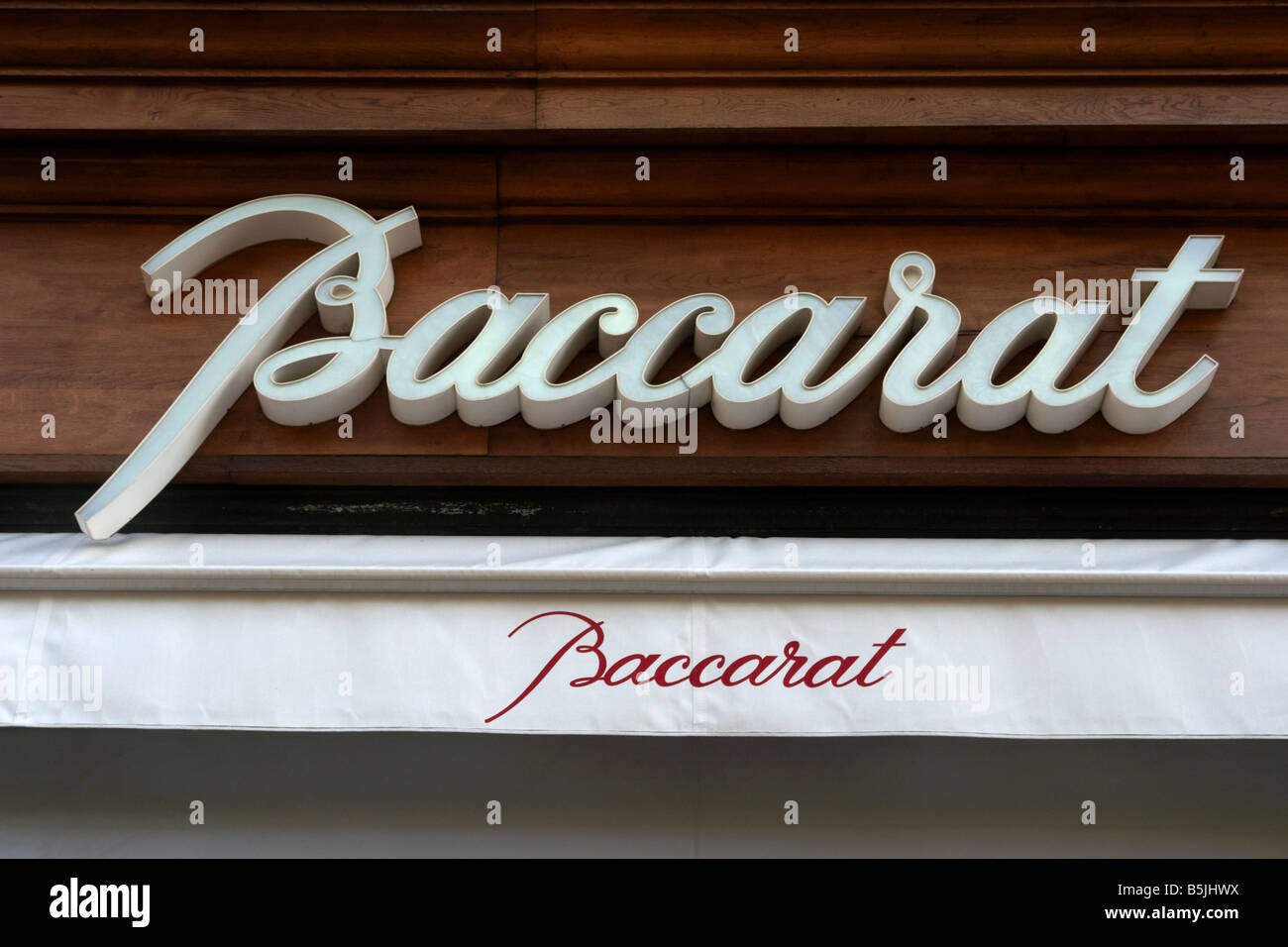 Baccarat store sign Place Madeleine Paris France Stock Photo - Alamy
