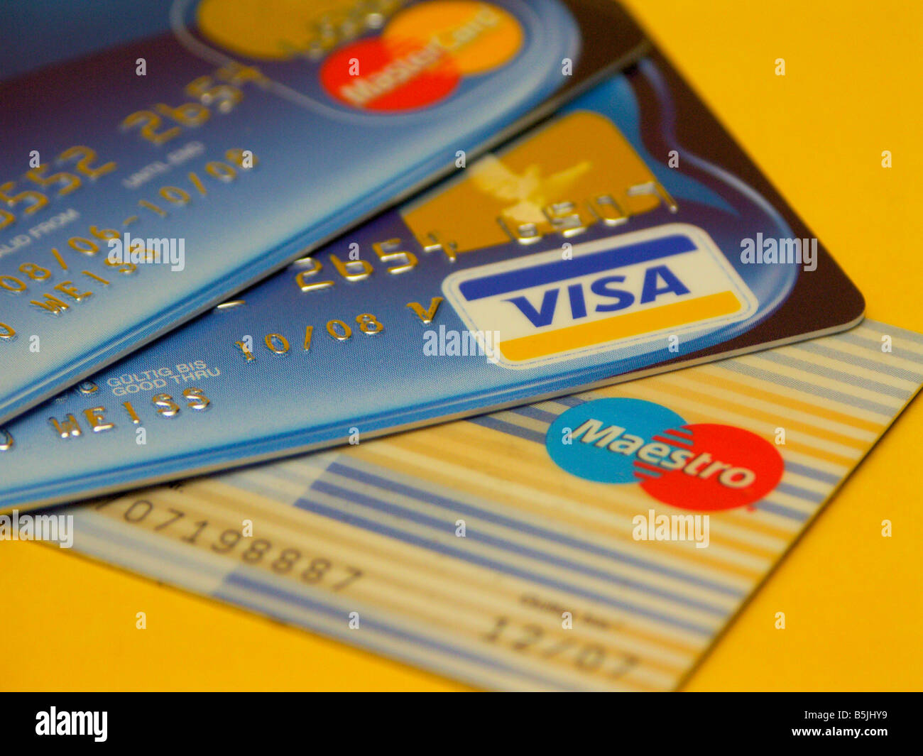 Three bank cards Stock Photo - Alamy