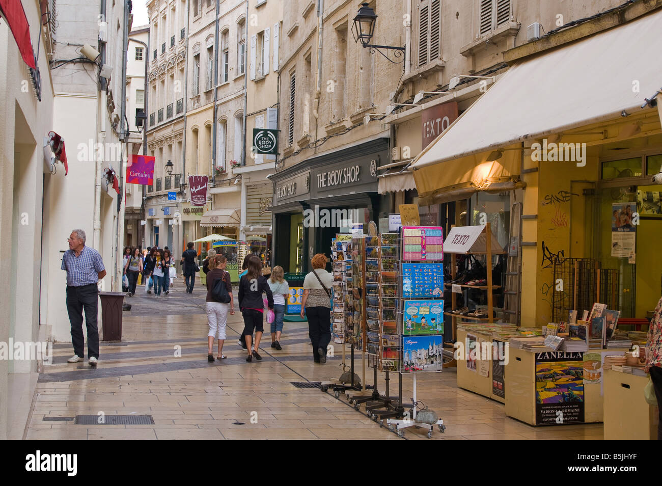 Pedestrianised shopping area in Avignon Vaucluse Provence France Stock ...