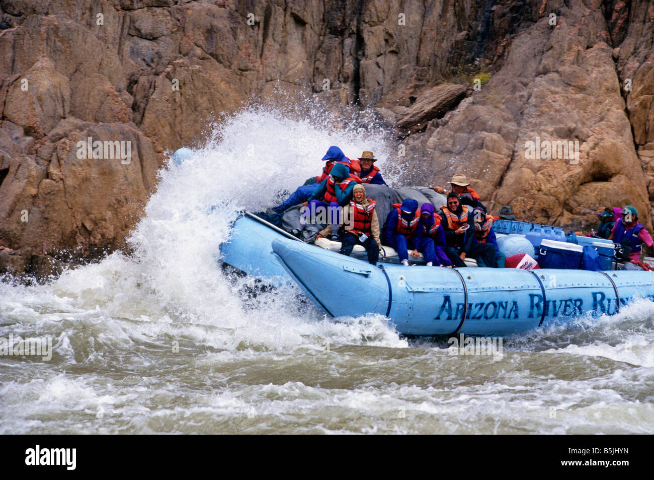 Whitewater rafting thru Granite Rapid on the Colorado River in Grand ...
