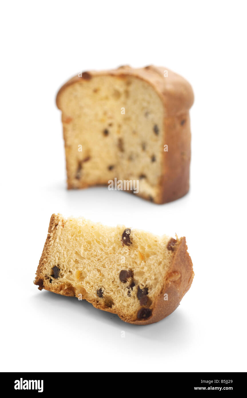 Christmas cake on plate Cut Out Stock Images & Pictures - Alamy