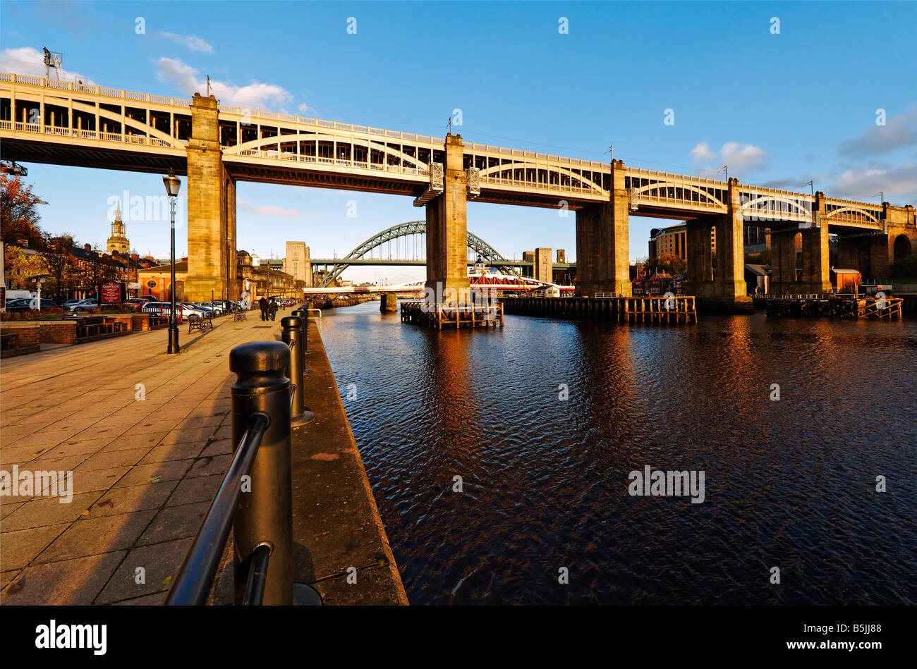 Riverside scene Newcastle-upon-Tyne Stock Photo - Alamy