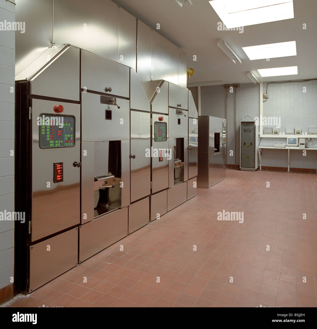 UK Death crematorium interior two cremators Stock Photo - Alamy