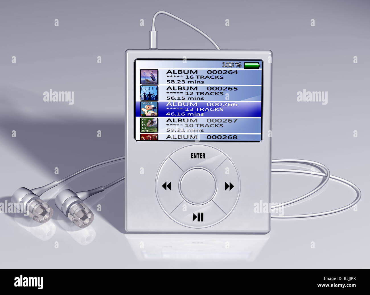 Illustration of a cutting edge mp3 player Stock Photo - Alamy
