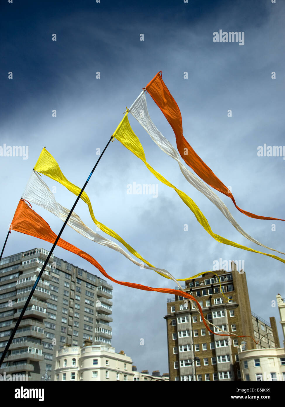 Flags Flying Brighton Beach East Sussex Stock Photo - Alamy