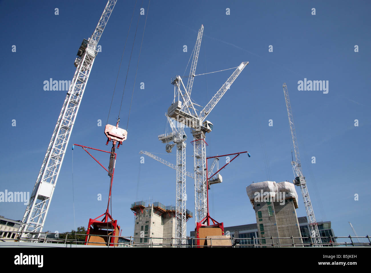 Cranes over City of London building site Stock Photo - Alamy