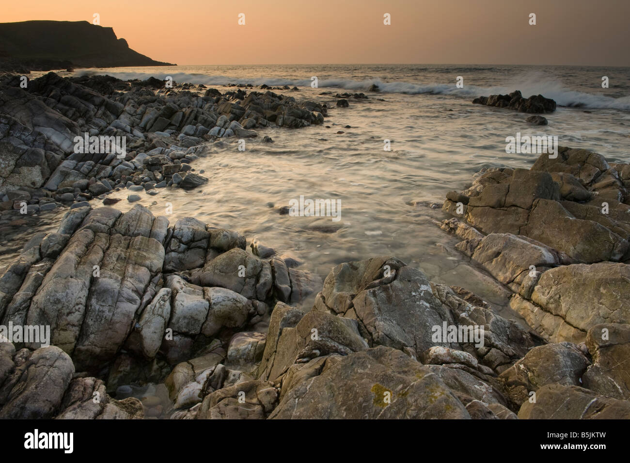 The Gower Peninsula, South West Wales at sunrise Stock Photo - Alamy