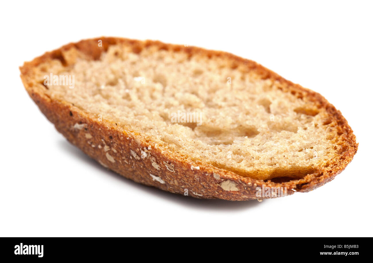 crust of whole wheat bread isolated on white background Stock Photo - Alamy