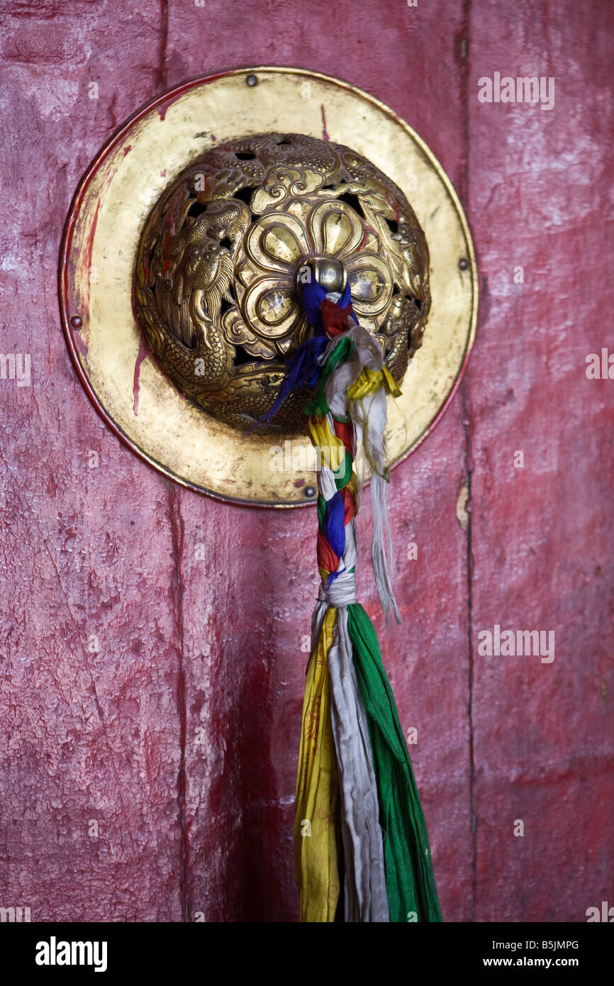 Door of the Prayer Salle Hemis monastery ladakh Stock Photo - Alamy