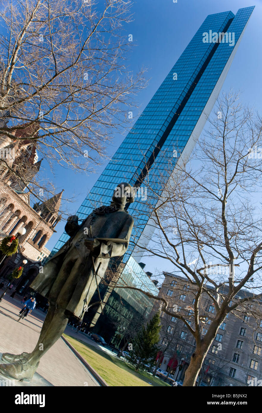 Boston building reflection freedom trail Stock Photo - Alamy