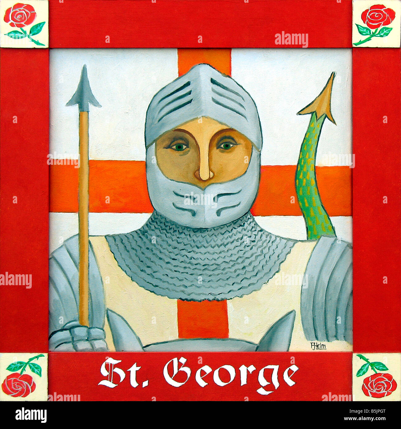 Saint George portrait Stock Photo - Alamy