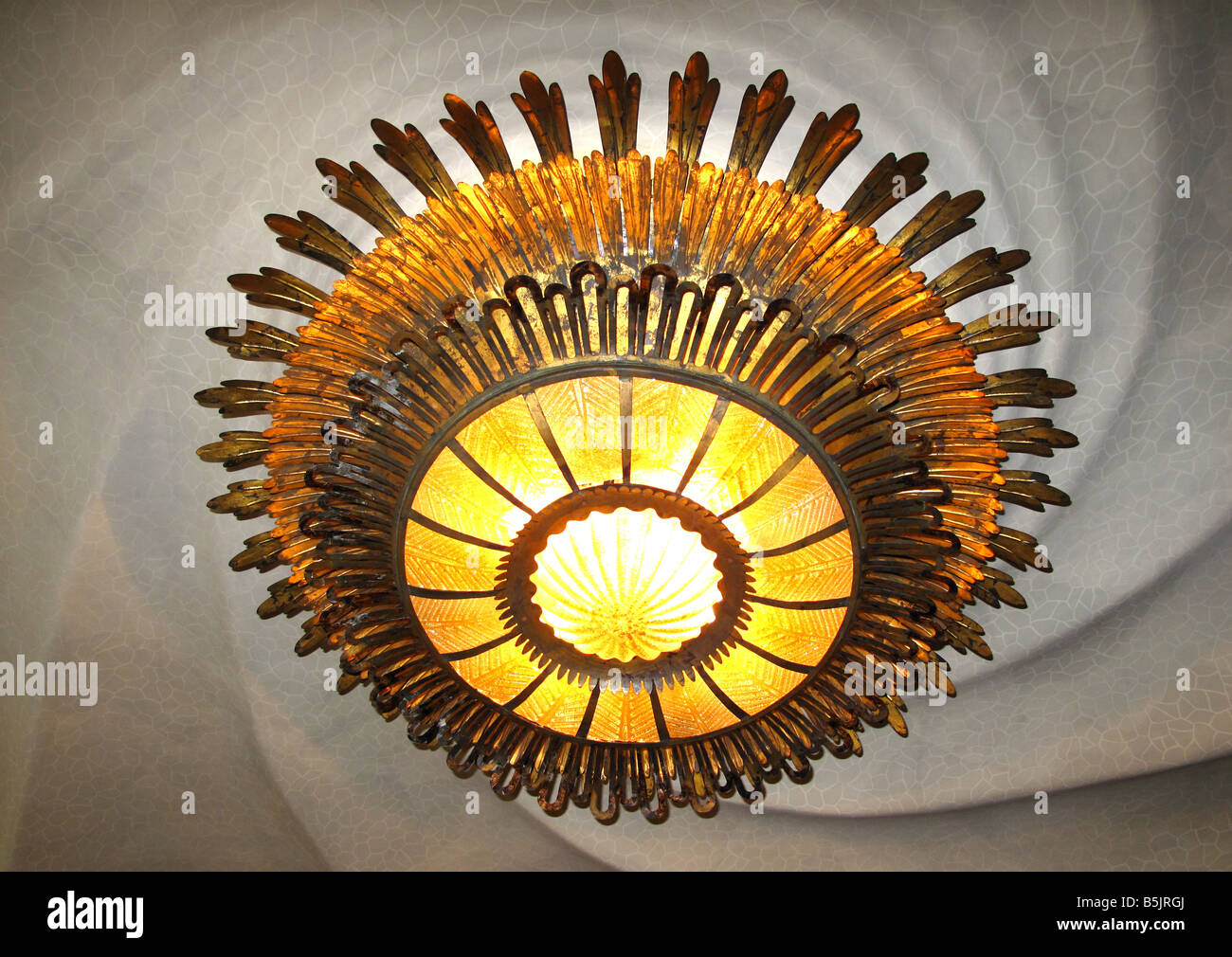 Decorative ceiling light designed by Modernist architect Antonia Gaudi ...