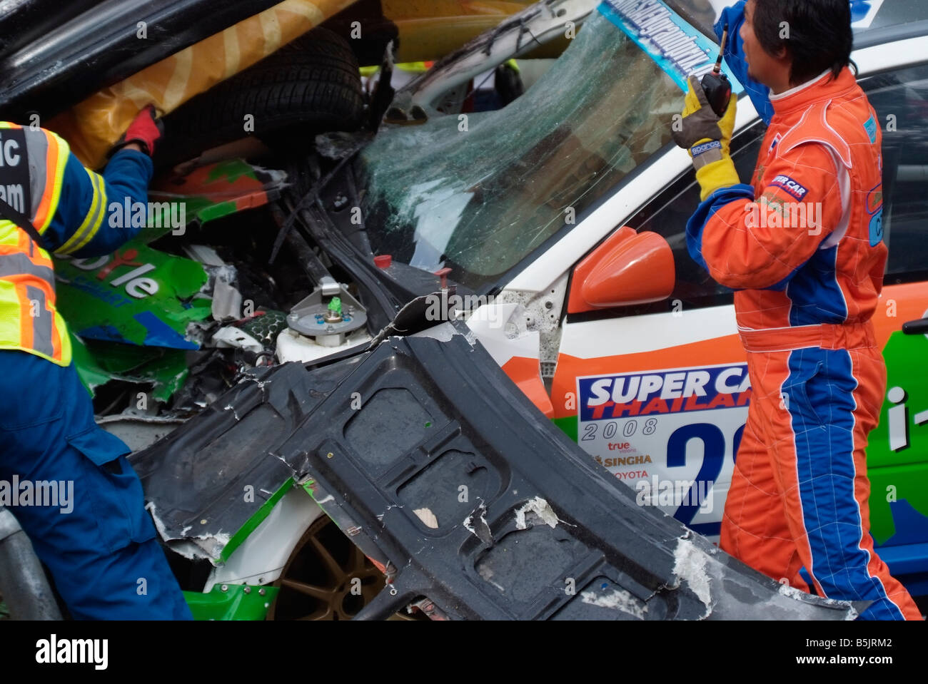 Crashed racing car hi-res stock photography and images - Alamy