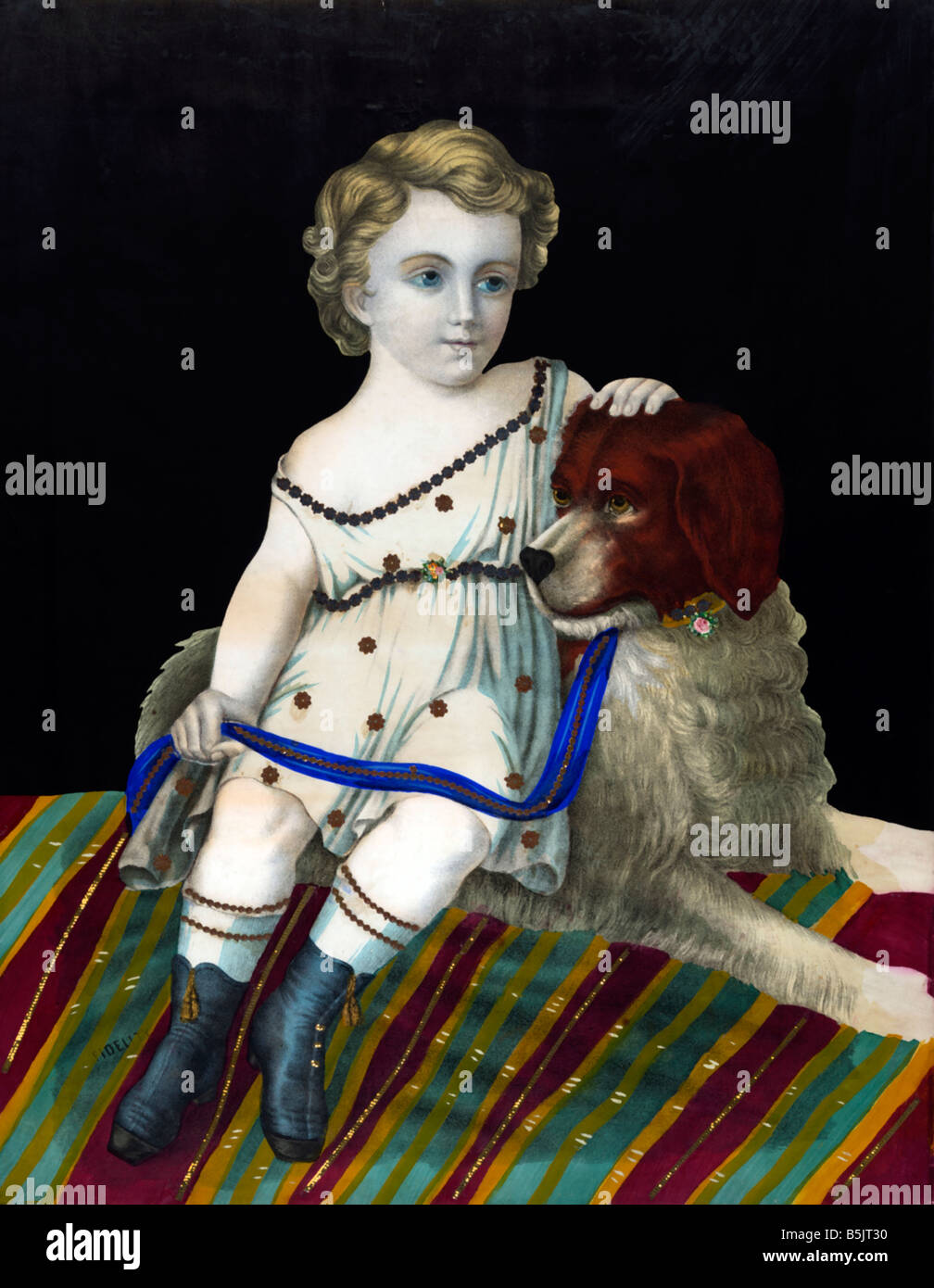 Retro child and dog hi-res stock photography and images - Alamy