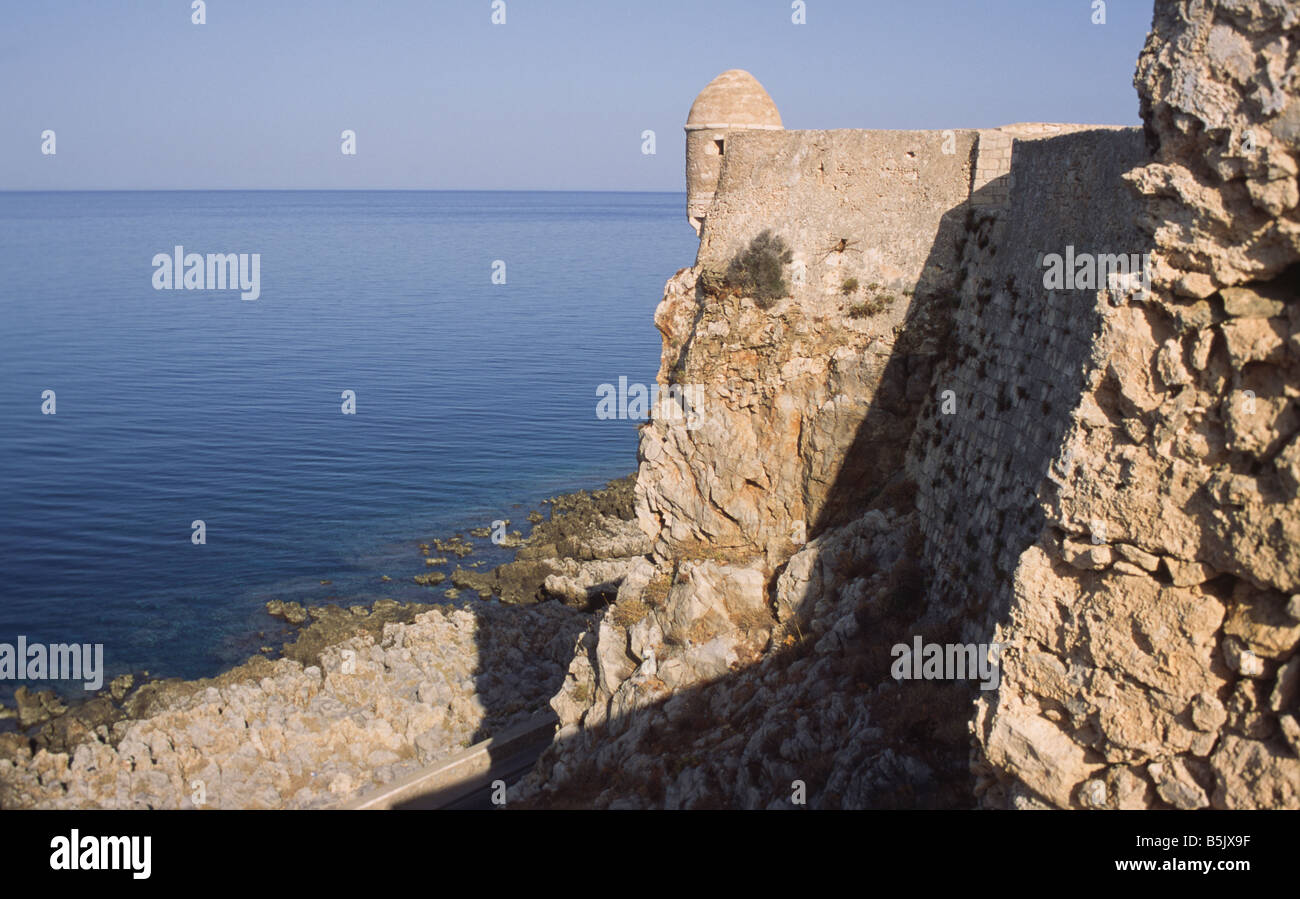 watchtower of the fortezza in Rethimnon Crete Greece Stock Photo - Alamy