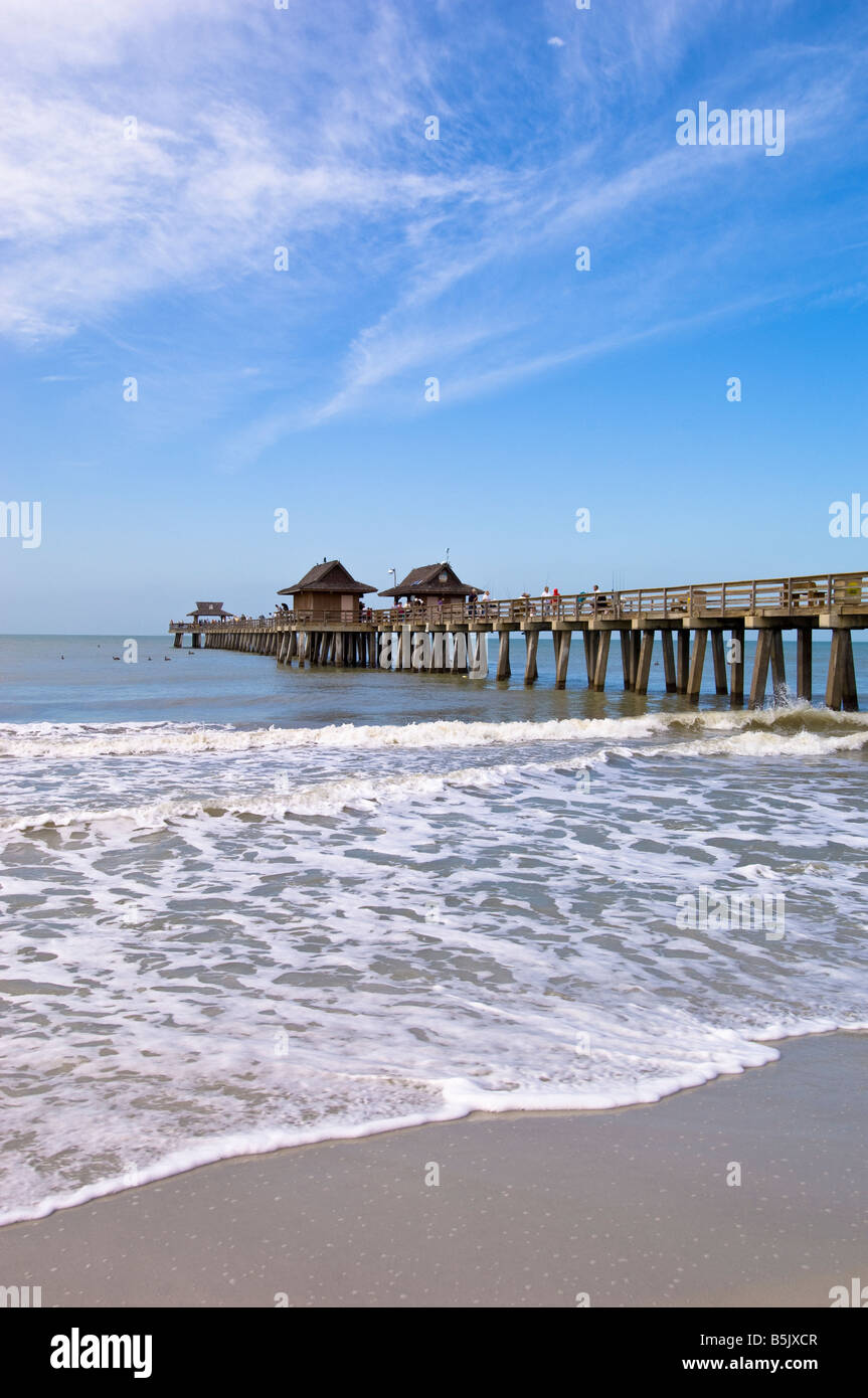 United States Of America Florida Naples beach and pier Stock Photo - Alamy