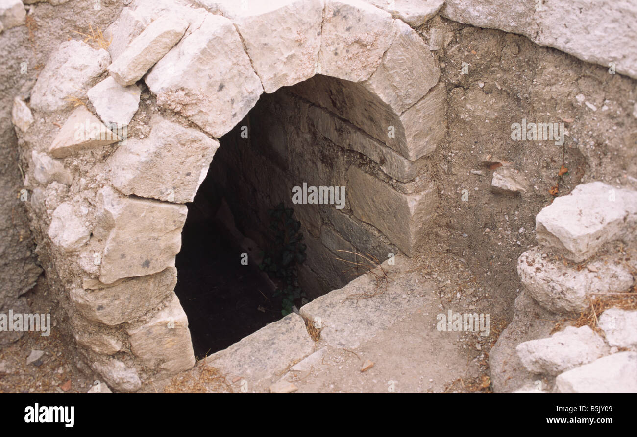 water system in Archea Eleftherna province Rethimnon Crete Greece Stock ...