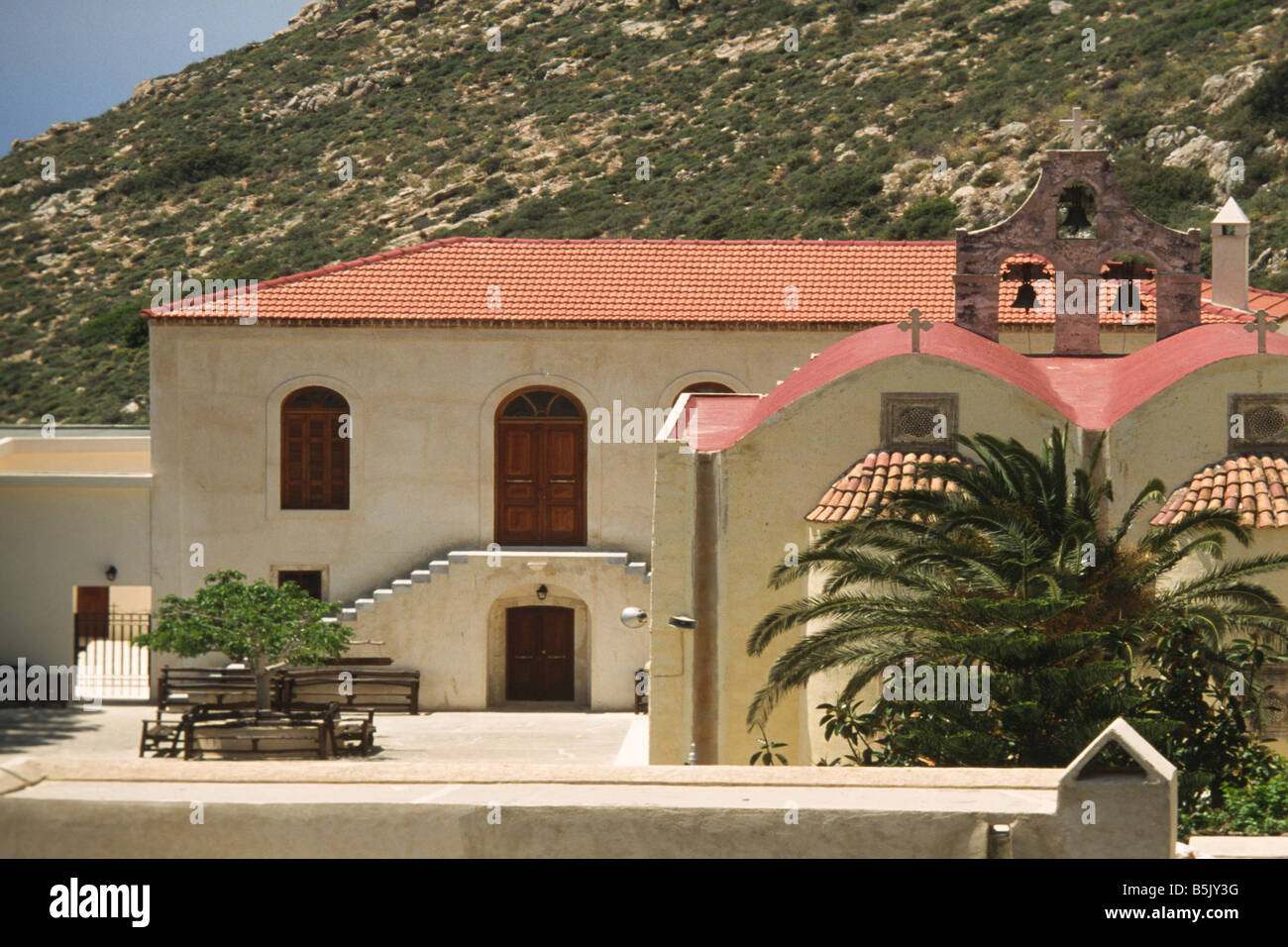 new monastery Preveli Crete Greece Stock Photo - Alamy