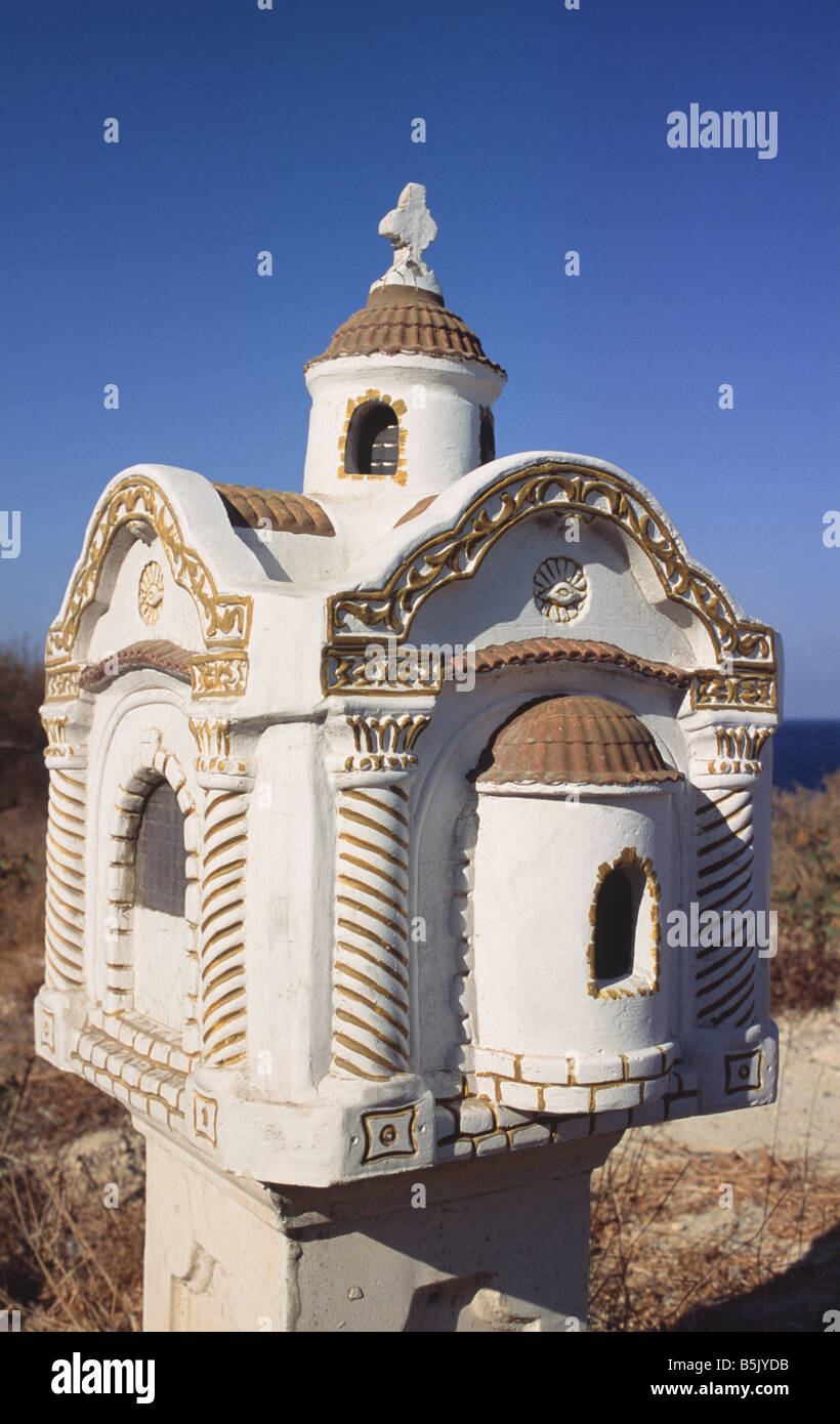 Small model of a byzantine church on Crete Greece Stock Photo - Alamy
