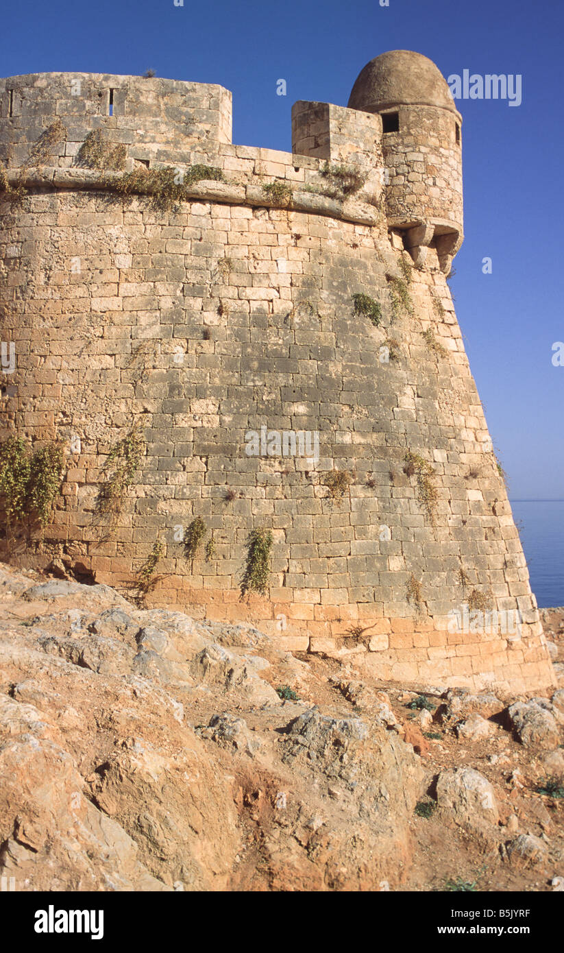 watchtower of the fortezza in Rethimnon Crete Greece Stock Photo - Alamy