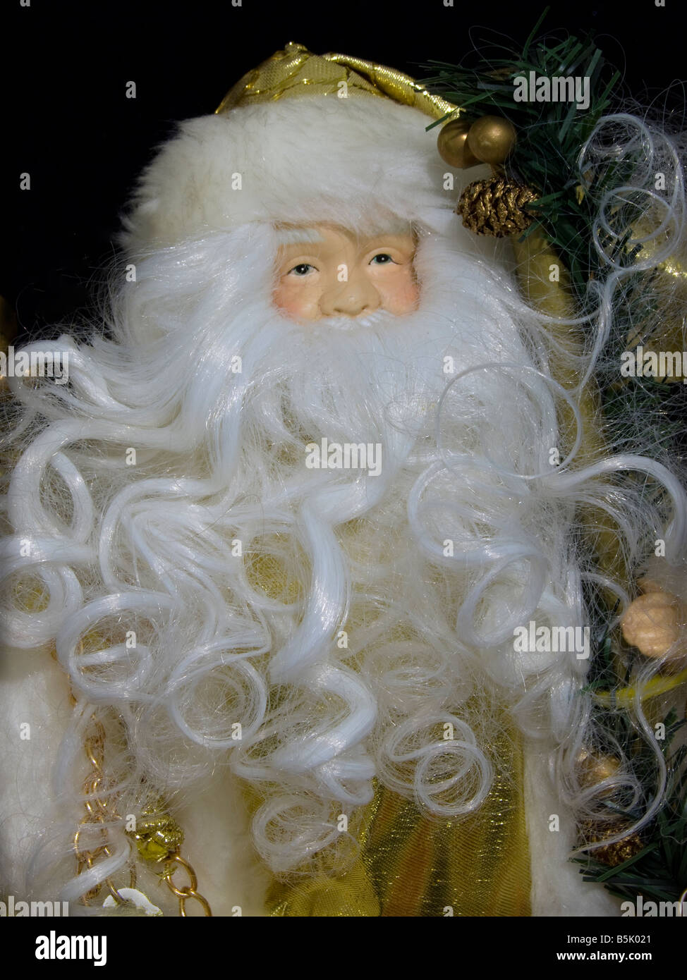 Golden robed Santa Claus Stock Photo - Alamy