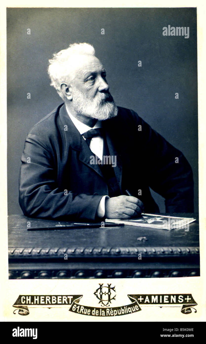Portrait of French novelist Jules Verne Stock Photo - Alamy