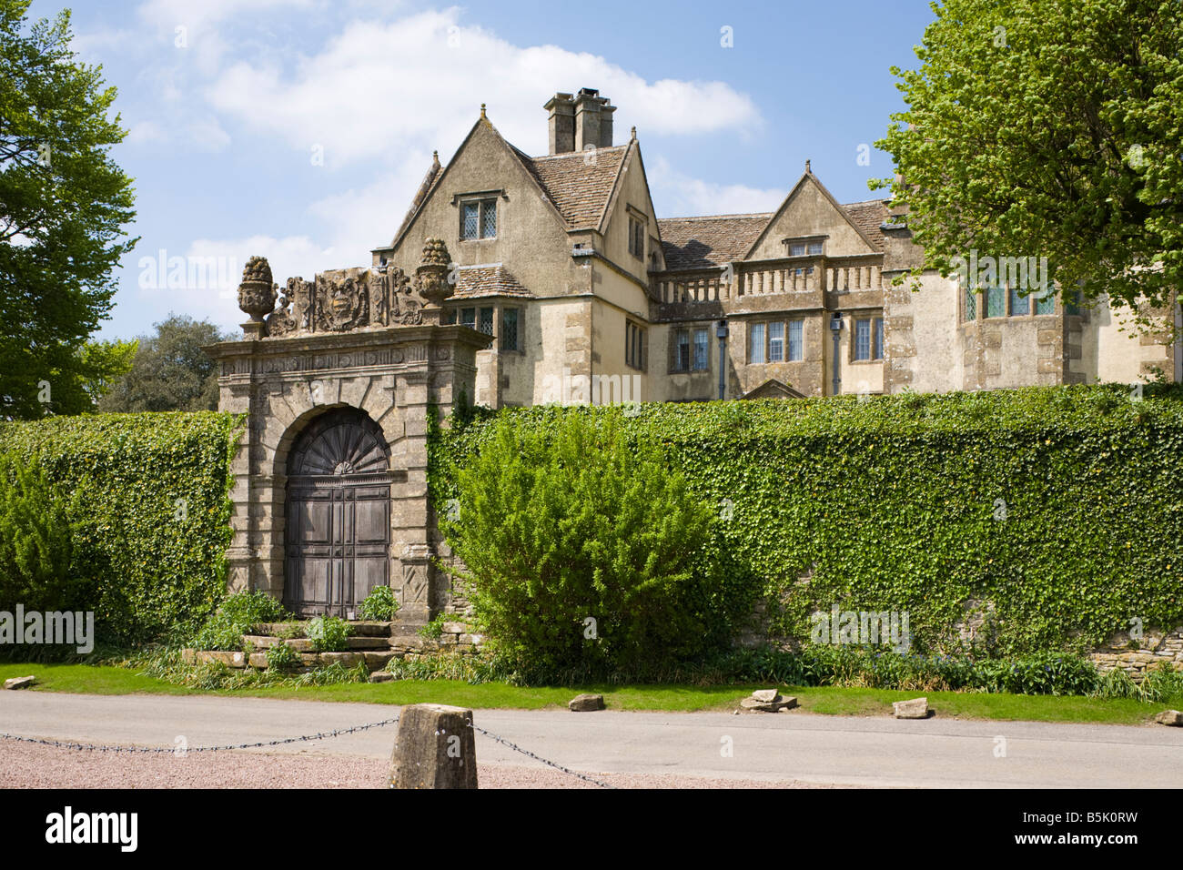 The manor house in the Cotswold village of Cold Ashton, South ...