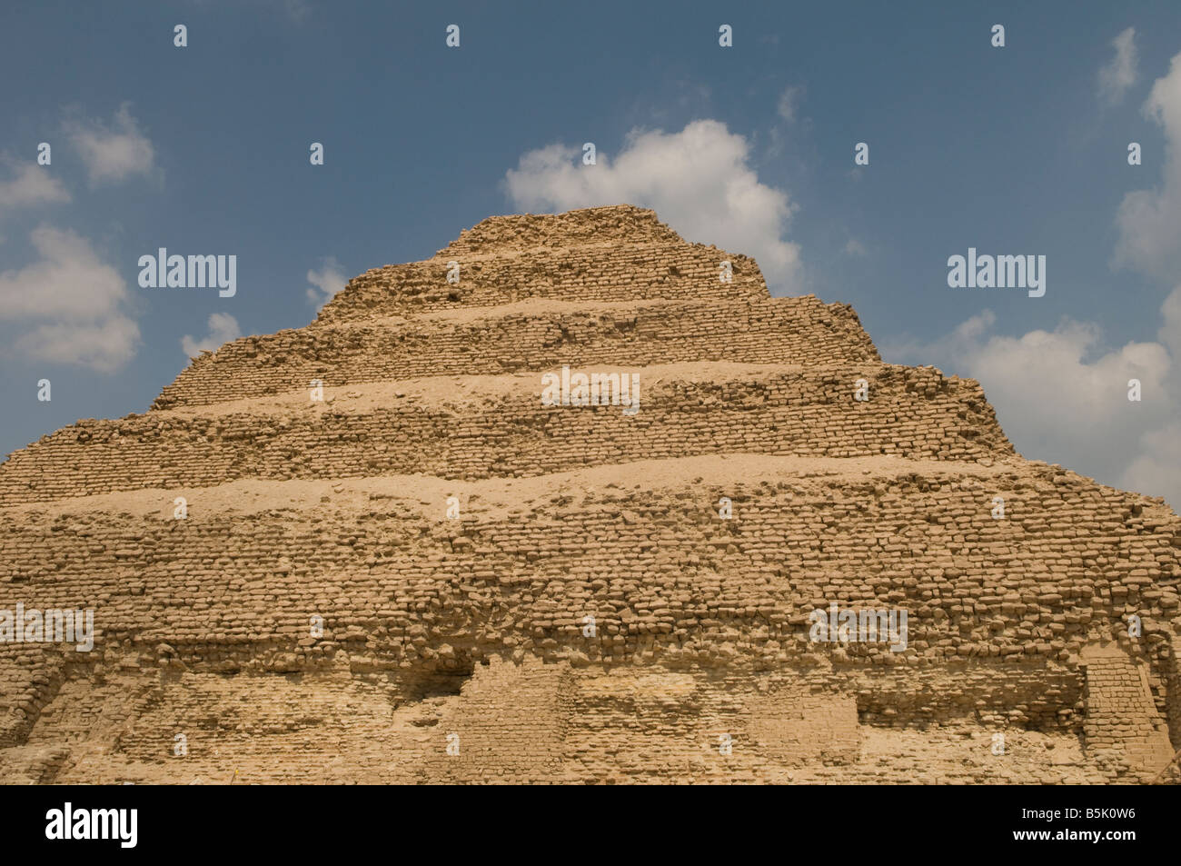 View of the Djoser (Zoser) Step Pyramid in Saqqara ancient burial ...
