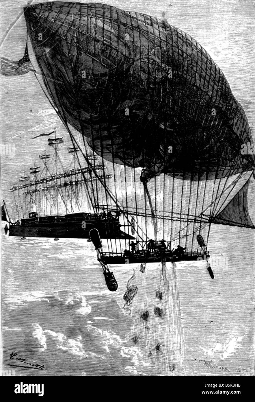 Jules Verne, 'Robur the Conqueror', illustration Stock Photo - Alamy