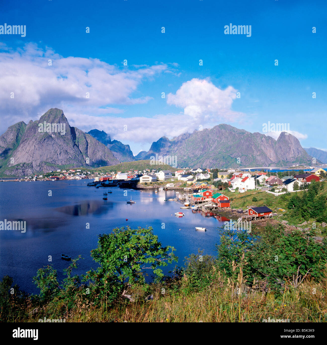 Norwegian fishing village.Lofoten Islands, Norway Stock Photo - Alamy