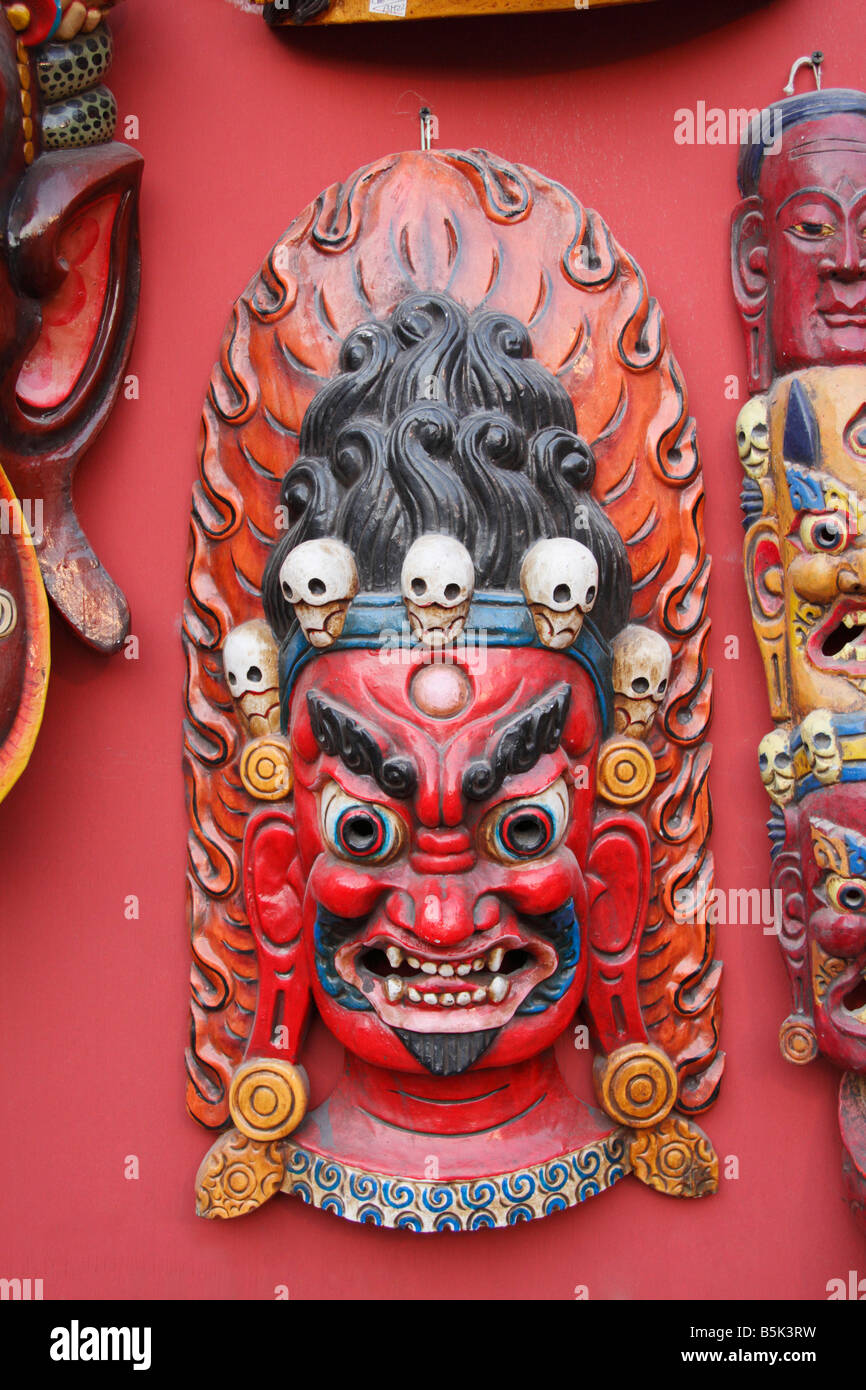 MASKS ON DISPLAY AT A FAIR IN DUBAI Stock Photo - Alamy