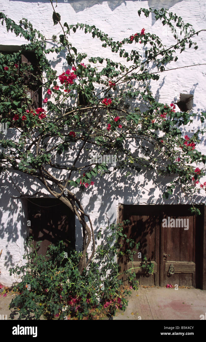 White cladding of a typical fram house on Crete Greece Stock Photo - Alamy