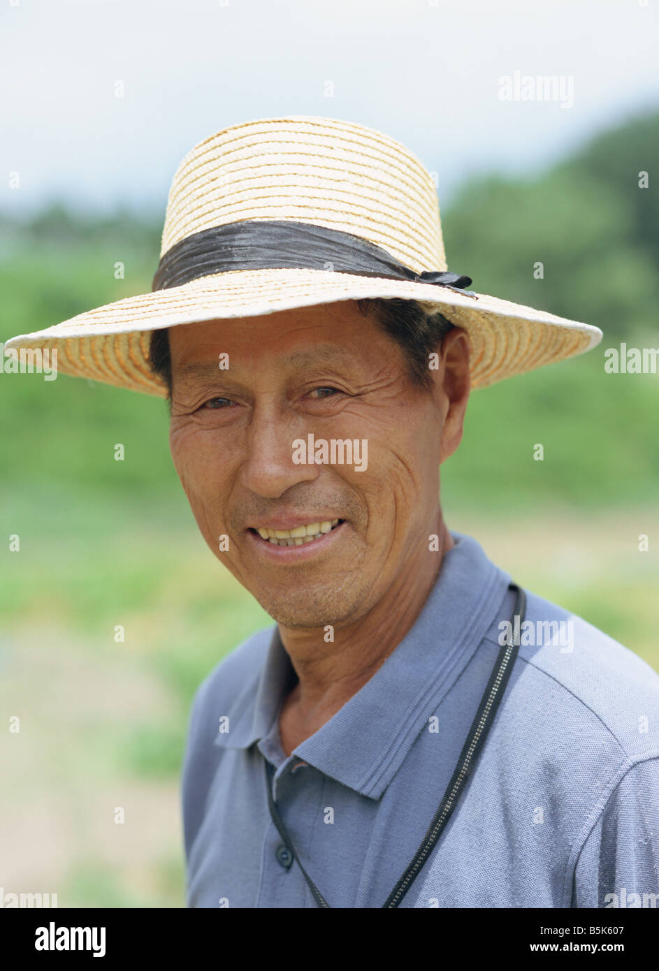 A Japanese farmer Stock Photo - Alamy