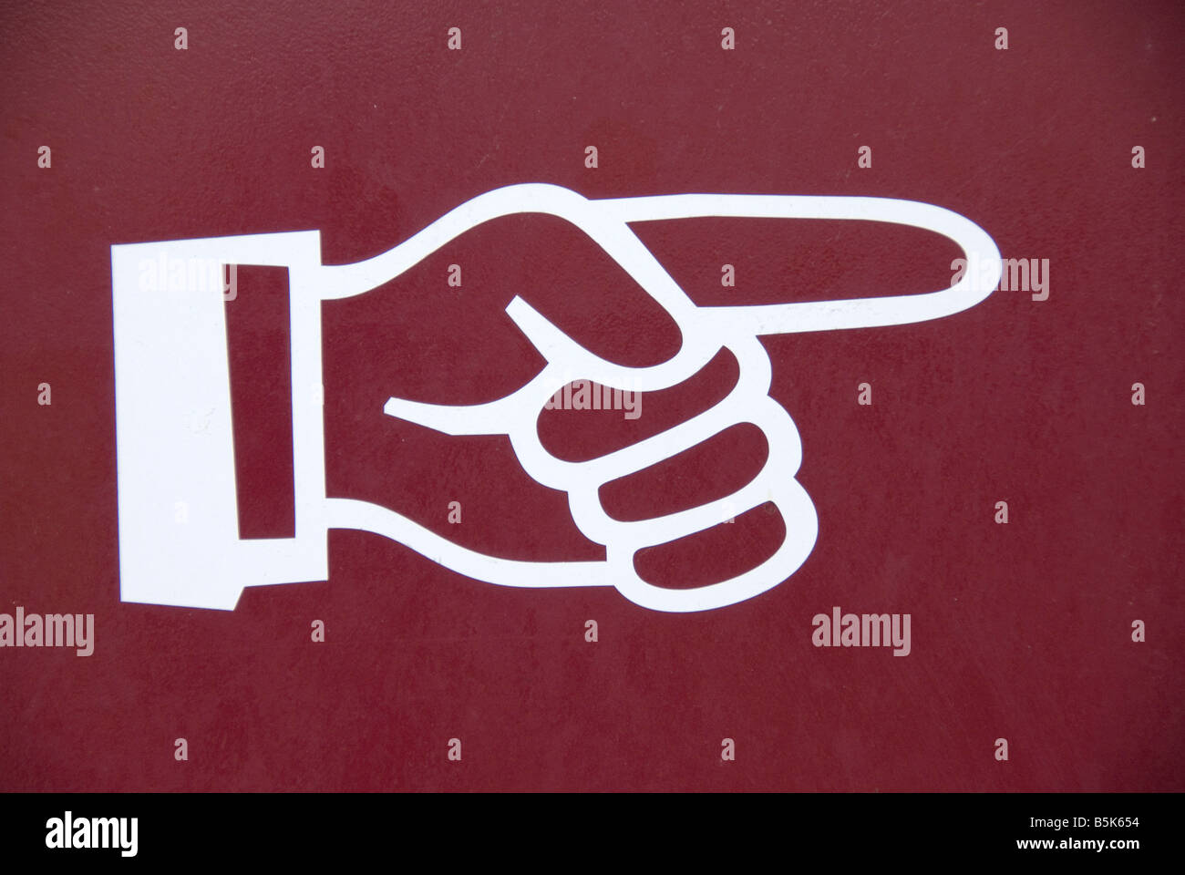Graphic, hand pointing direction Stock Photo - Alamy
