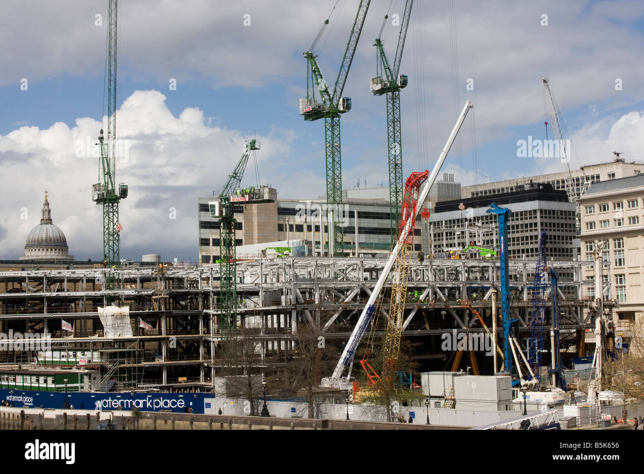 Building works and cranes in the City of London GB UK Stock Photo - Alamy
