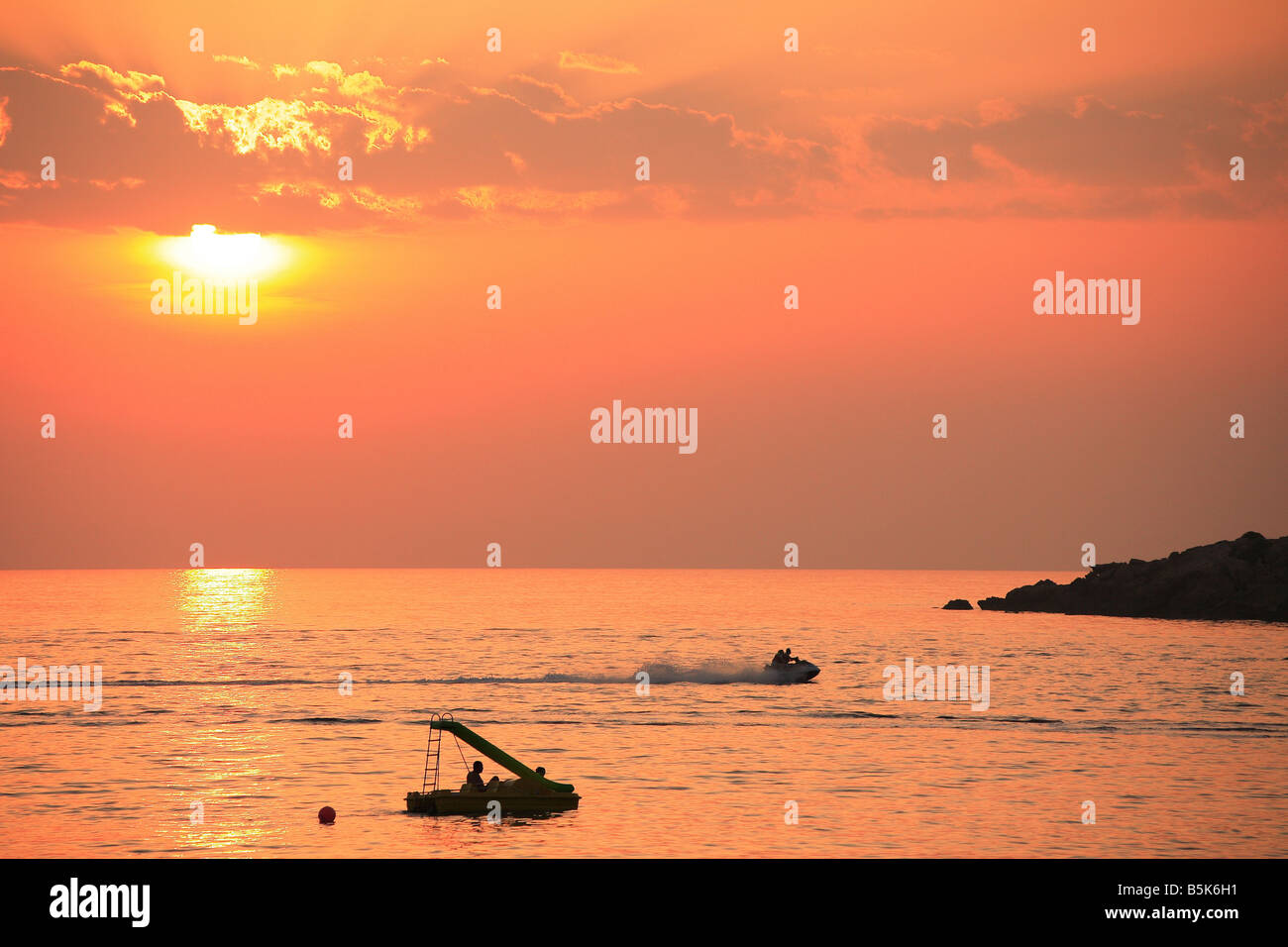 Mediterranean beach sunset hi-res stock photography and images - Alamy