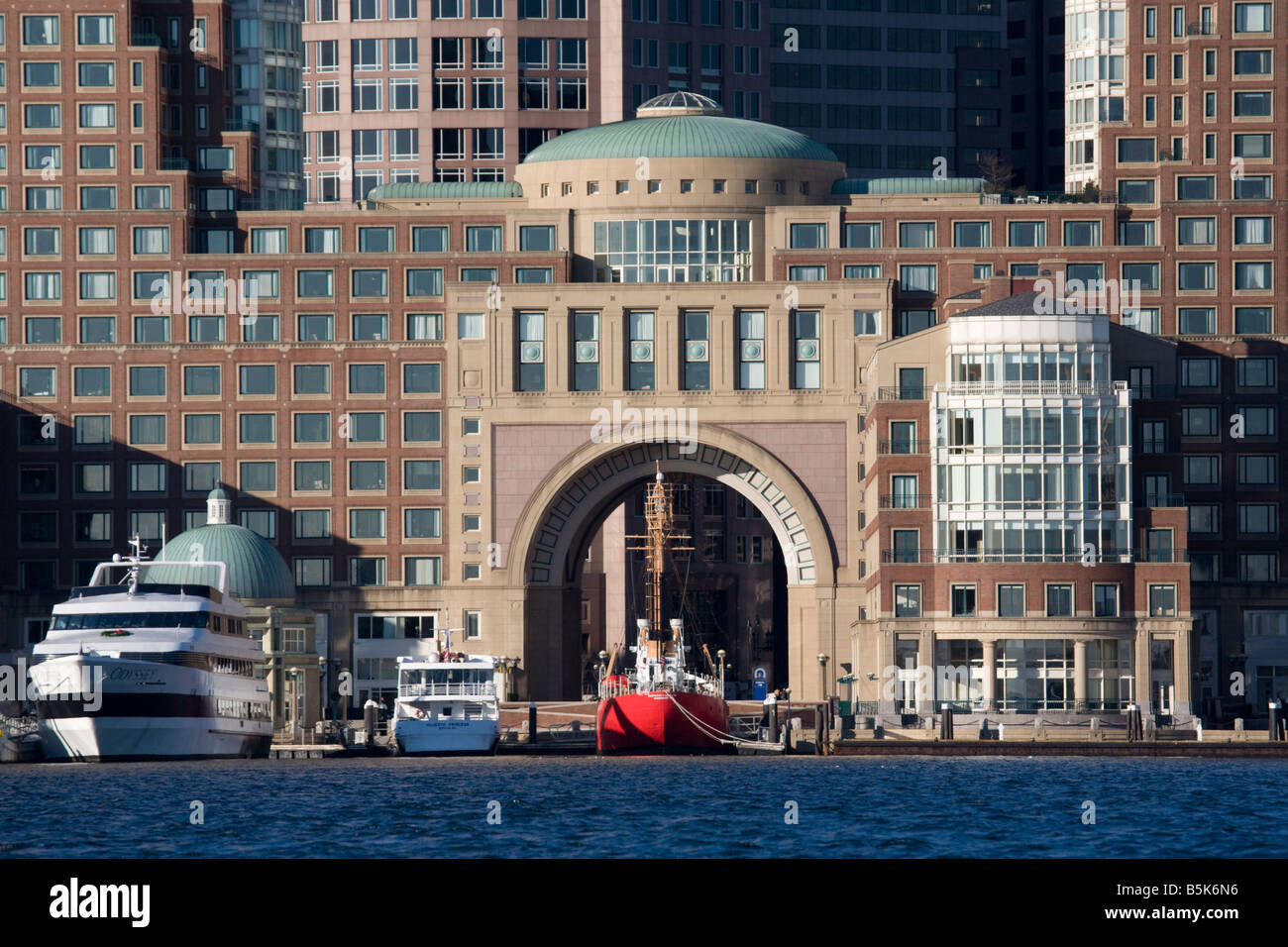 Boston Skyline from River Hudson Stock Photo - Alamy
