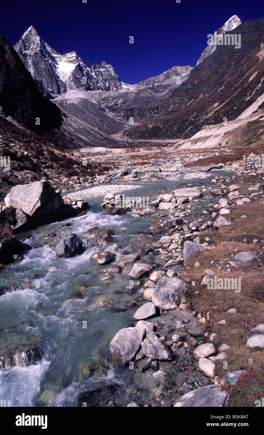 A clear mountain stream high in the Himalayas of Nepal Stock Photo - Alamy