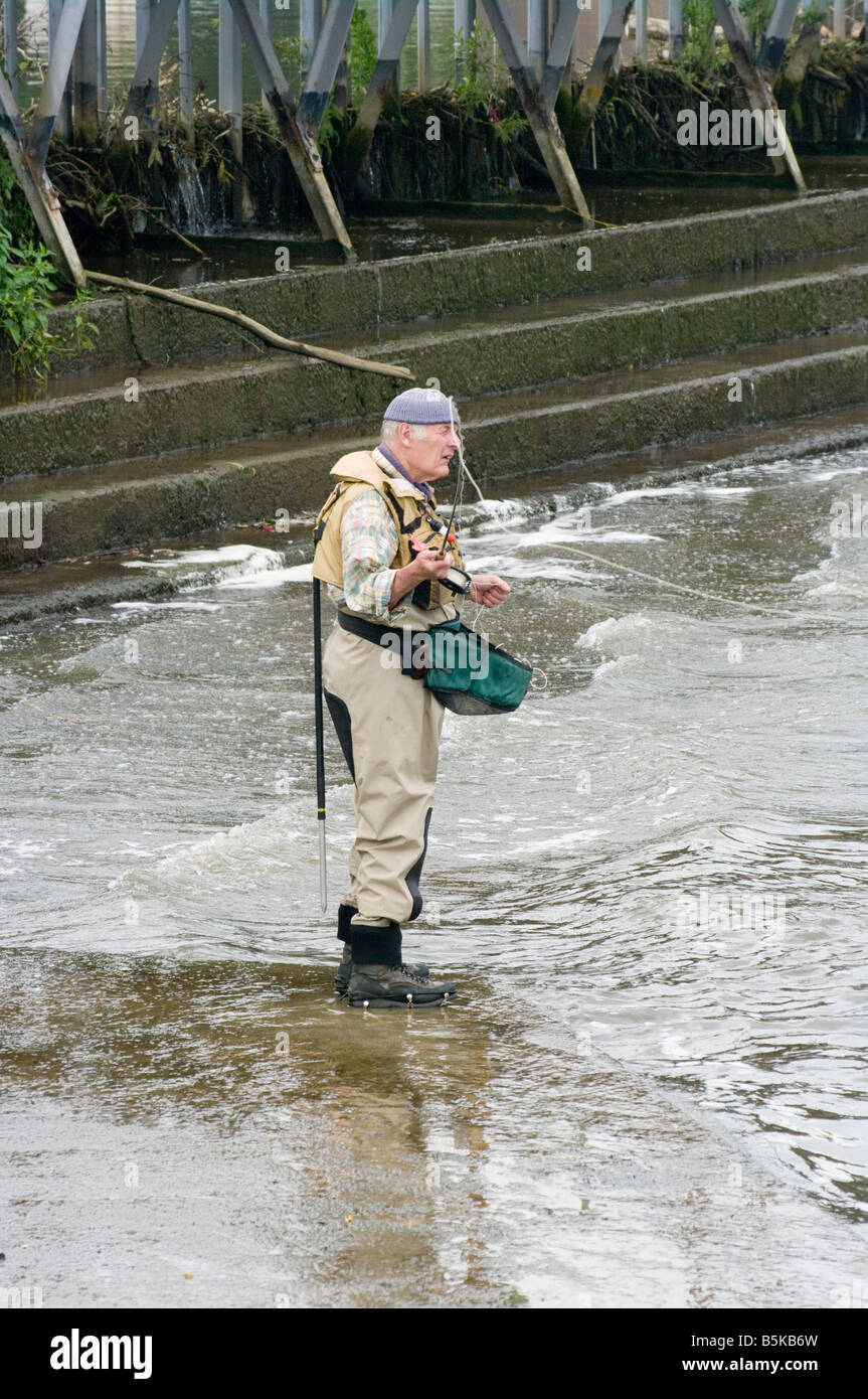 OAP old age pensioner Man enjoying retirement Elderly Fly Fisherman ...