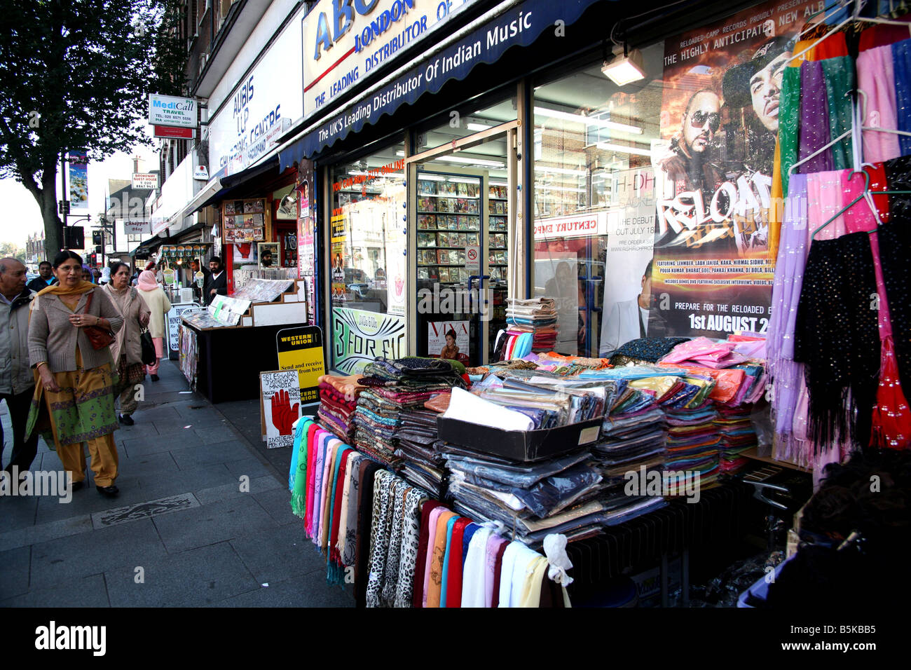 Asian stores in Southall Broadway London Stock Photo - Alamy