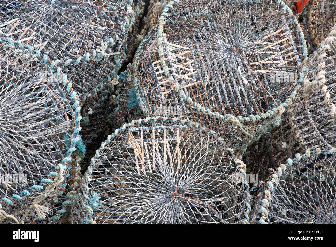 fishing nets lobster pots basket Stock Photo - Alamy