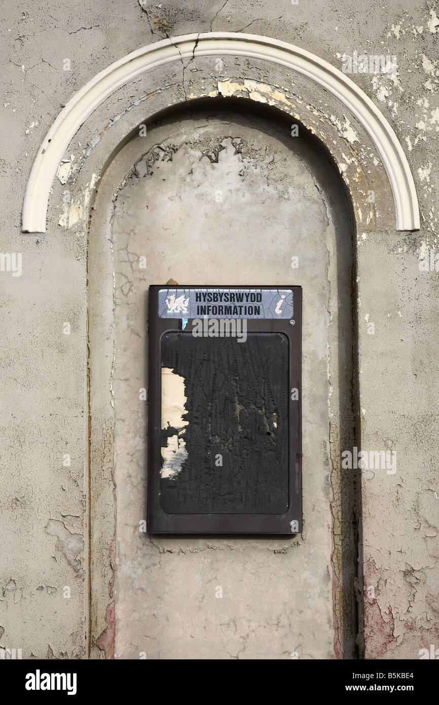 Information Board Aberdare Wales UK Stock Photo - Alamy